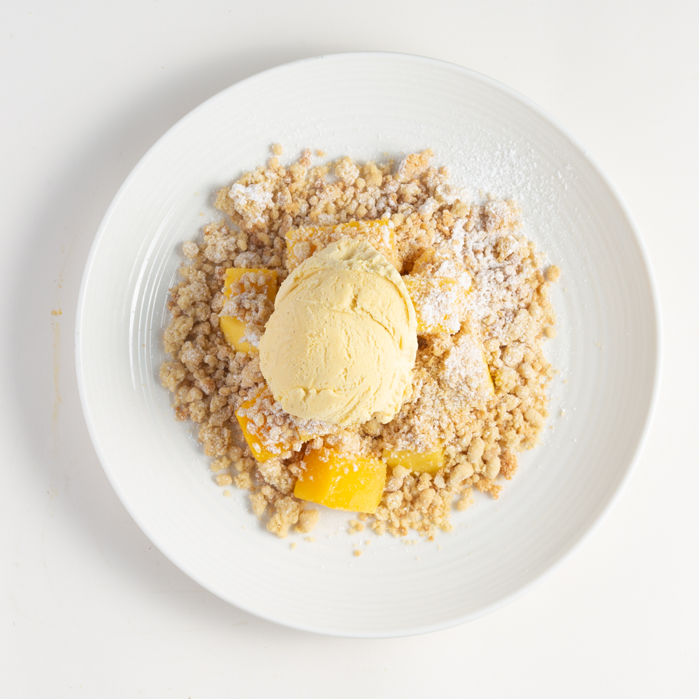 Mango Crumble & Coconut Ice-Cream Recipe - yhangry