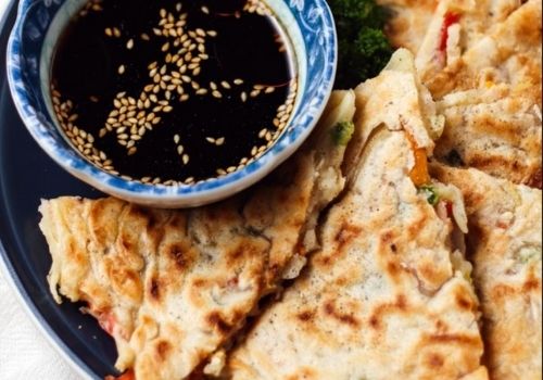 Yachaejeon (Korean Vegetable & Spring Onion Pancake With Soy Sesame ...